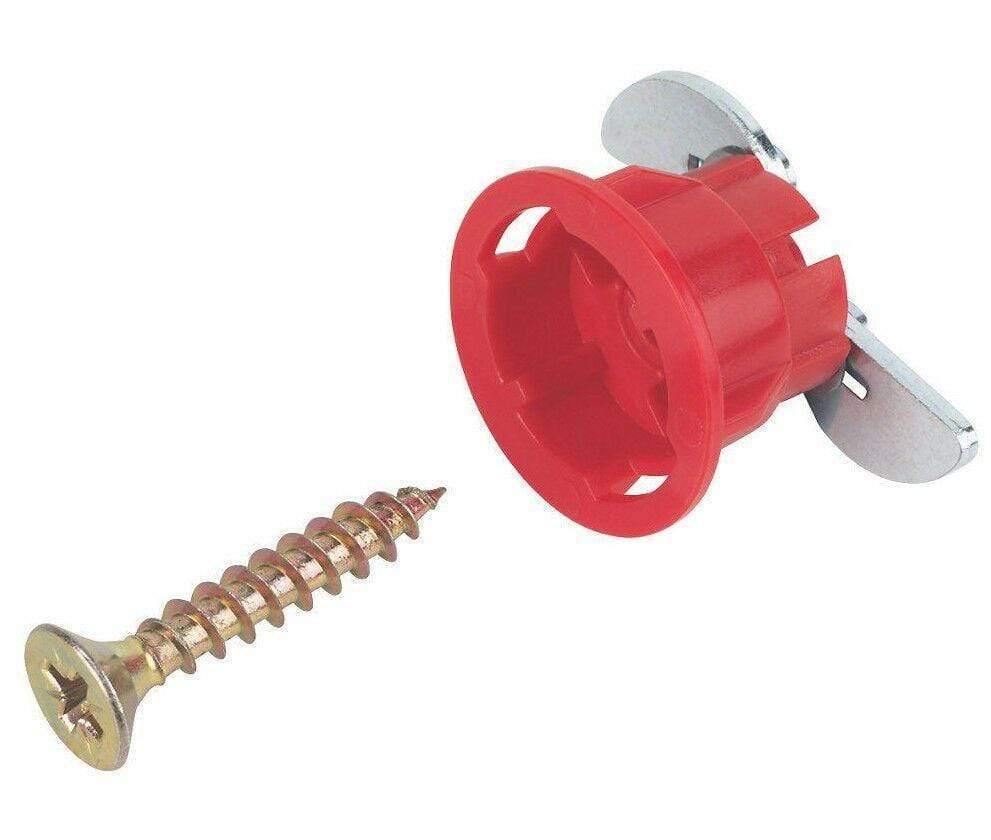 Red Grip It Plasterboard Fixings & Screws Hollow Cavity Wall Gripit 18