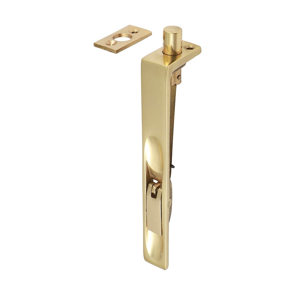 Timco Lever Action Flush Bolt Polished Brass - Pack Qty - 1 Ea